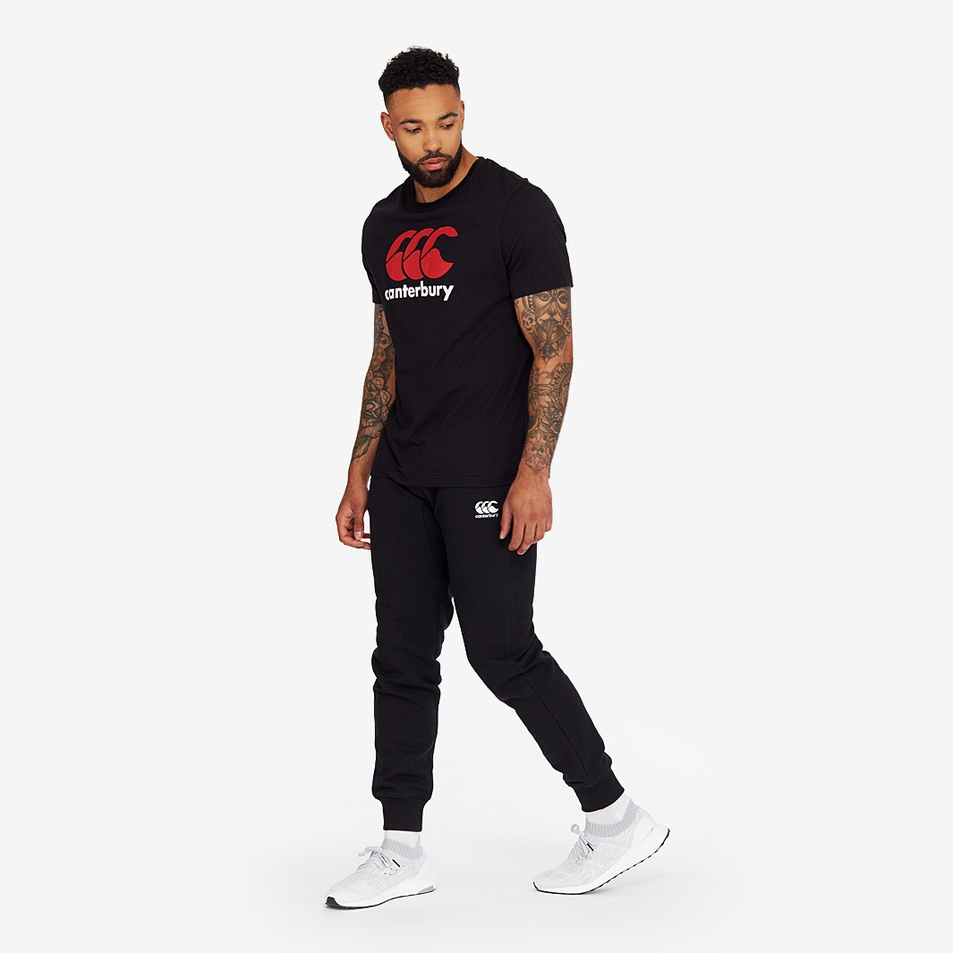 Canterbury 24/7 CCC Logo Tee - Mens Clothing - Black/Flag Red/White