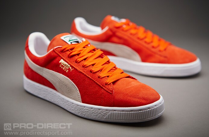 Puma Suede Classic+ - Mens Select Footwear - Orange - White