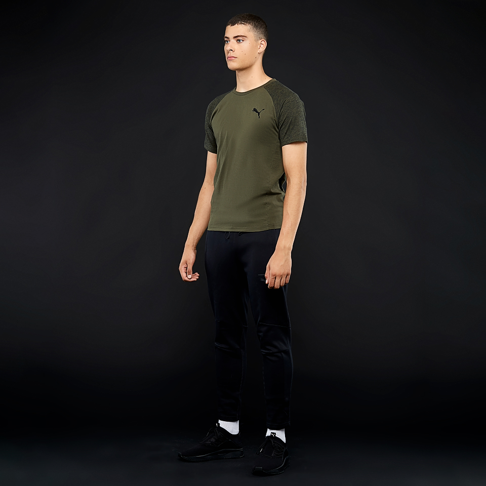 Mens Clothing - Puma Evostripe Tee - Forest Night - T-Shirts