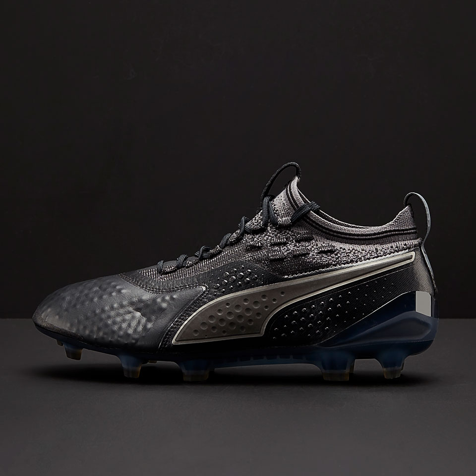 Puma One 1 Lth FG/AG - Mens Boots - Firm Ground - Puma Black/Puma Black ...