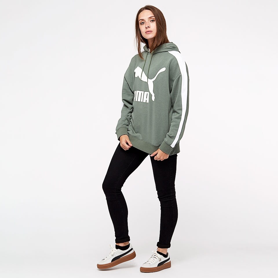 Womens Clothing - Puma Womens Classics Logo T7 Hoody - Laurel Wreath ...
