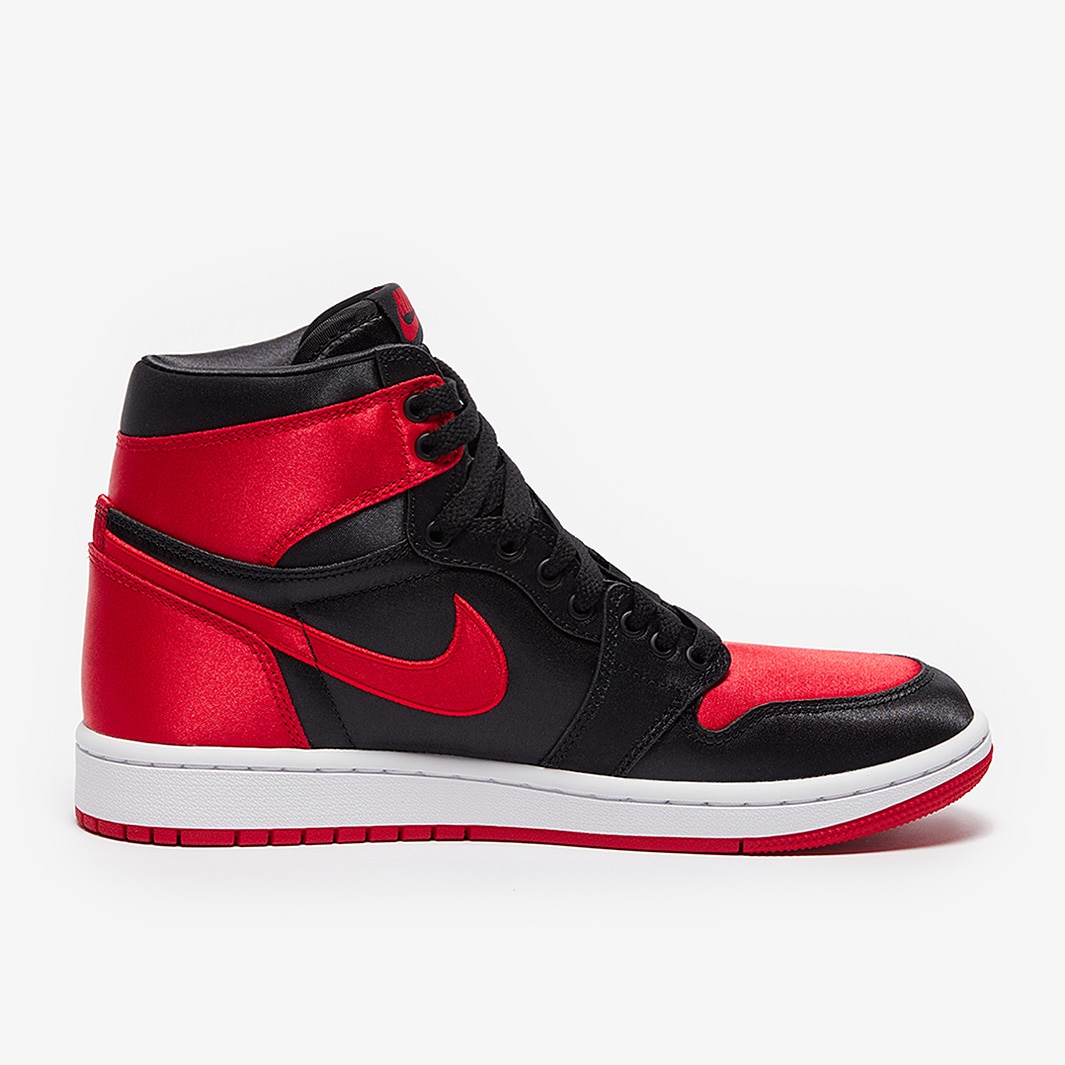 Black and red jordans for women store