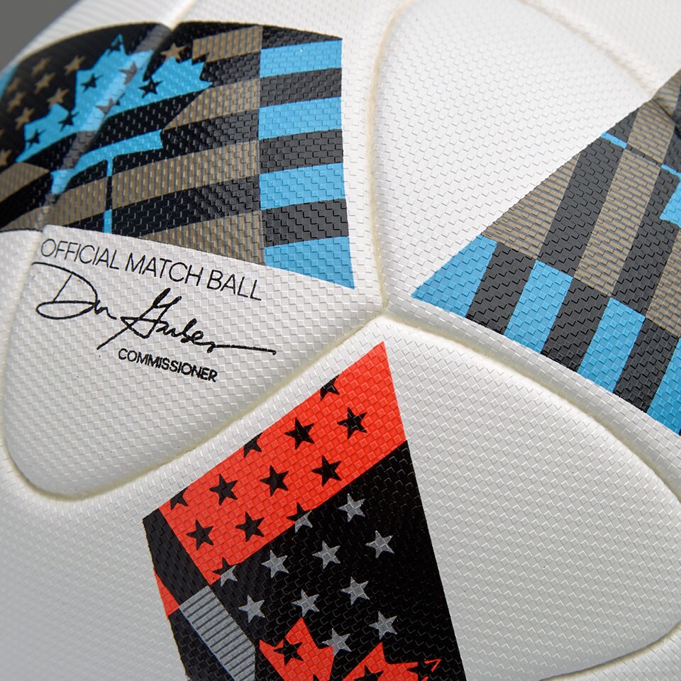 adidas MLS Official Match Ball - Soccer Balls - White/Shock Blue/Black