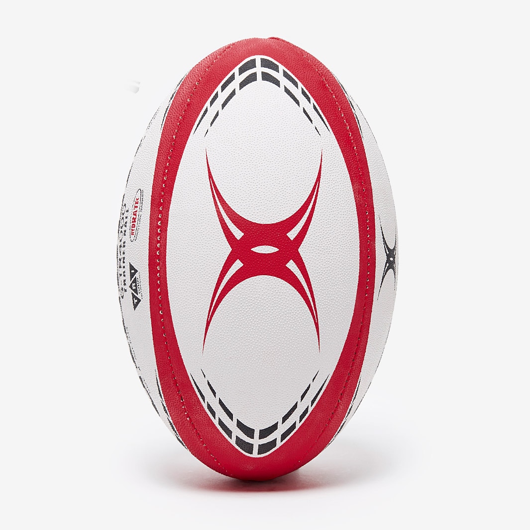 Gilbert G-TR 4000 Training Ball - White/Red - Rugby Balls - Training