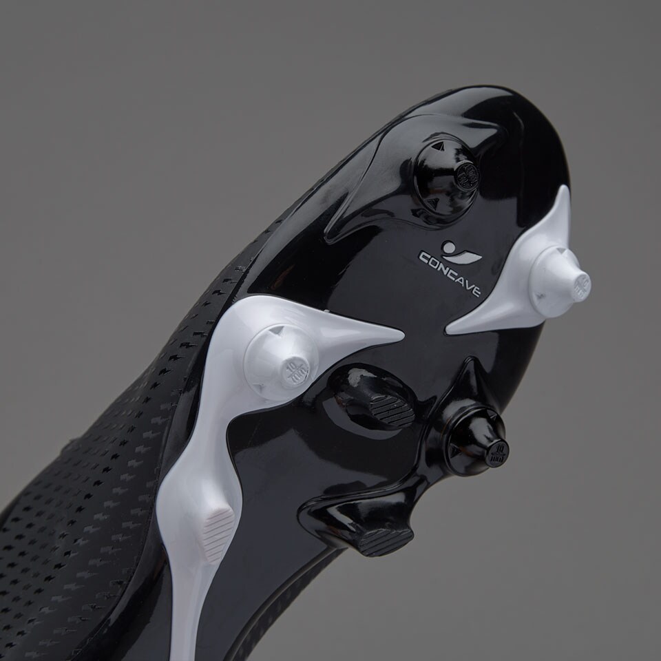 Concave Volt+ SG - Mens Soccer Cleats - Soft Ground - Black/White