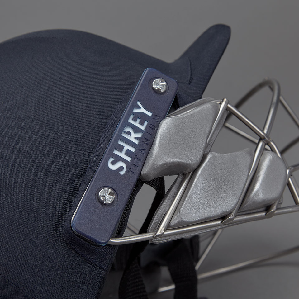 Shrey Pro Guard Titanium Wicket Keeping Helmet - Batting Equipment - Navy