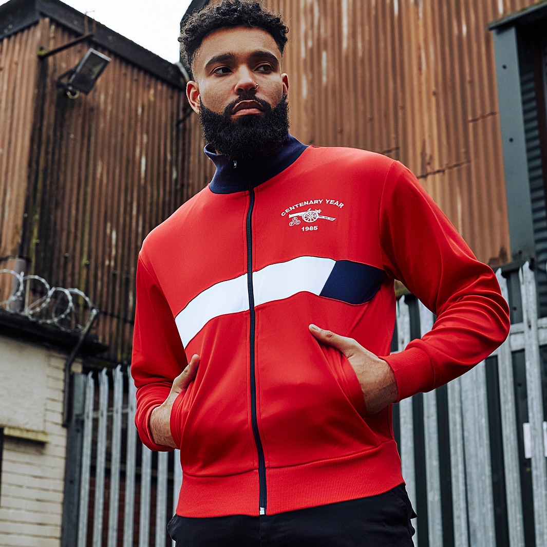 Arsenal Retro 1985 Centenary Track Jacket - Red/White/BlueArsenal Retro ...