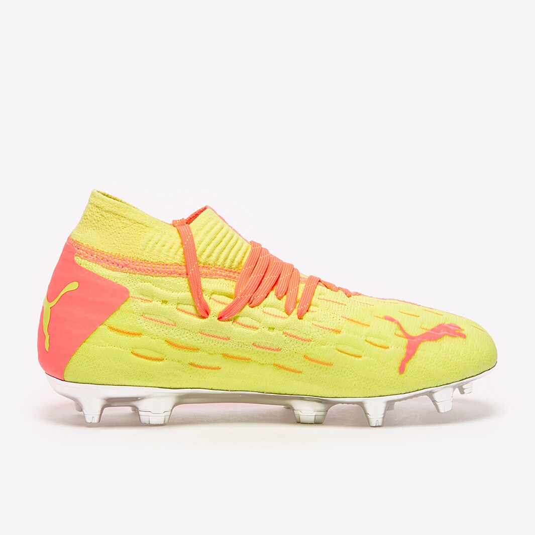 Puma Future 5.1 Netfit FG/AG para Niños - Energy Peach/Amarillo - Botas ...