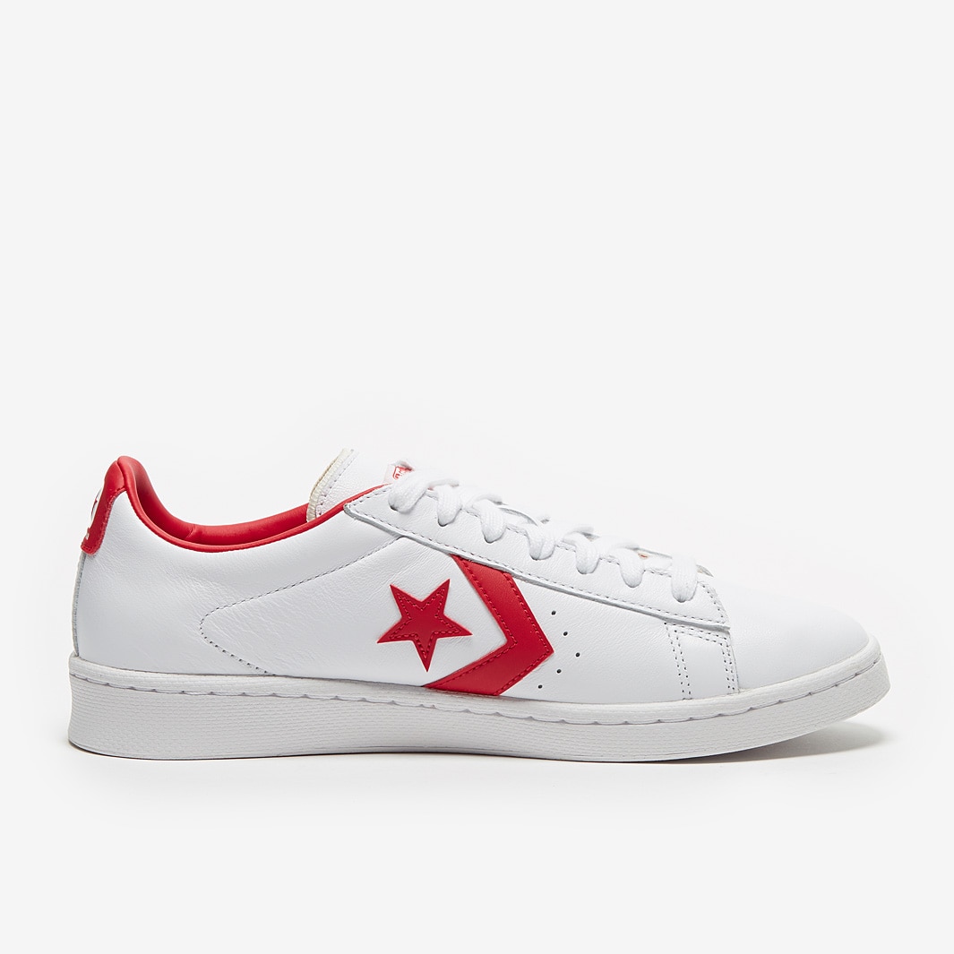 Converse Pro Leather Og - White/University Red/White - Mens Shoes