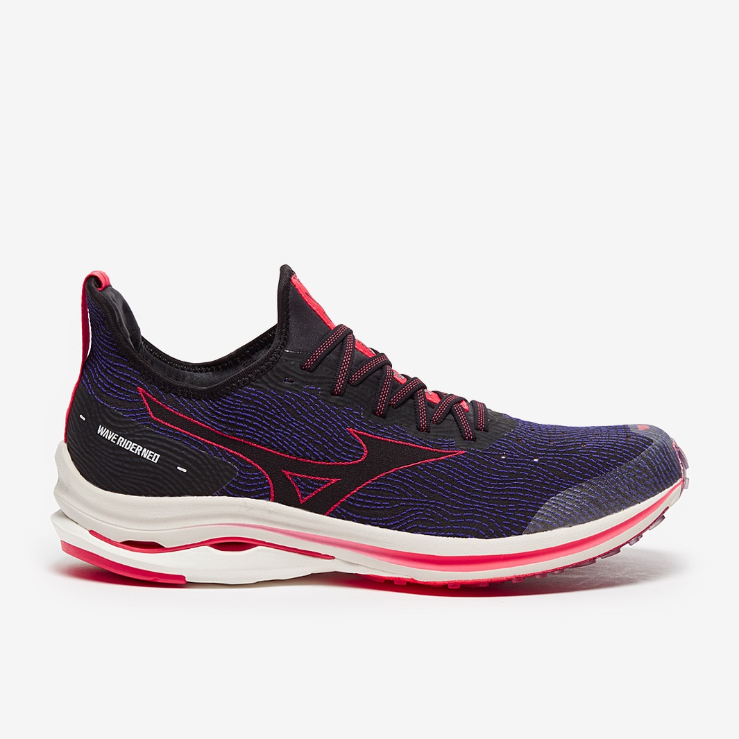 Mizuno Wave Rider Neo - Black/Black/Diva Pink - Mens Shoes