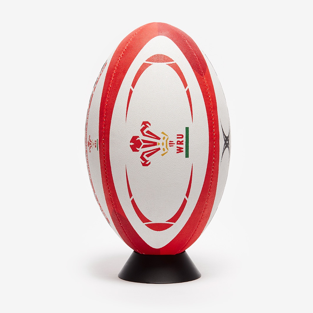 Gilbert Wales Replica Ball - White/Red - Rugby Balls