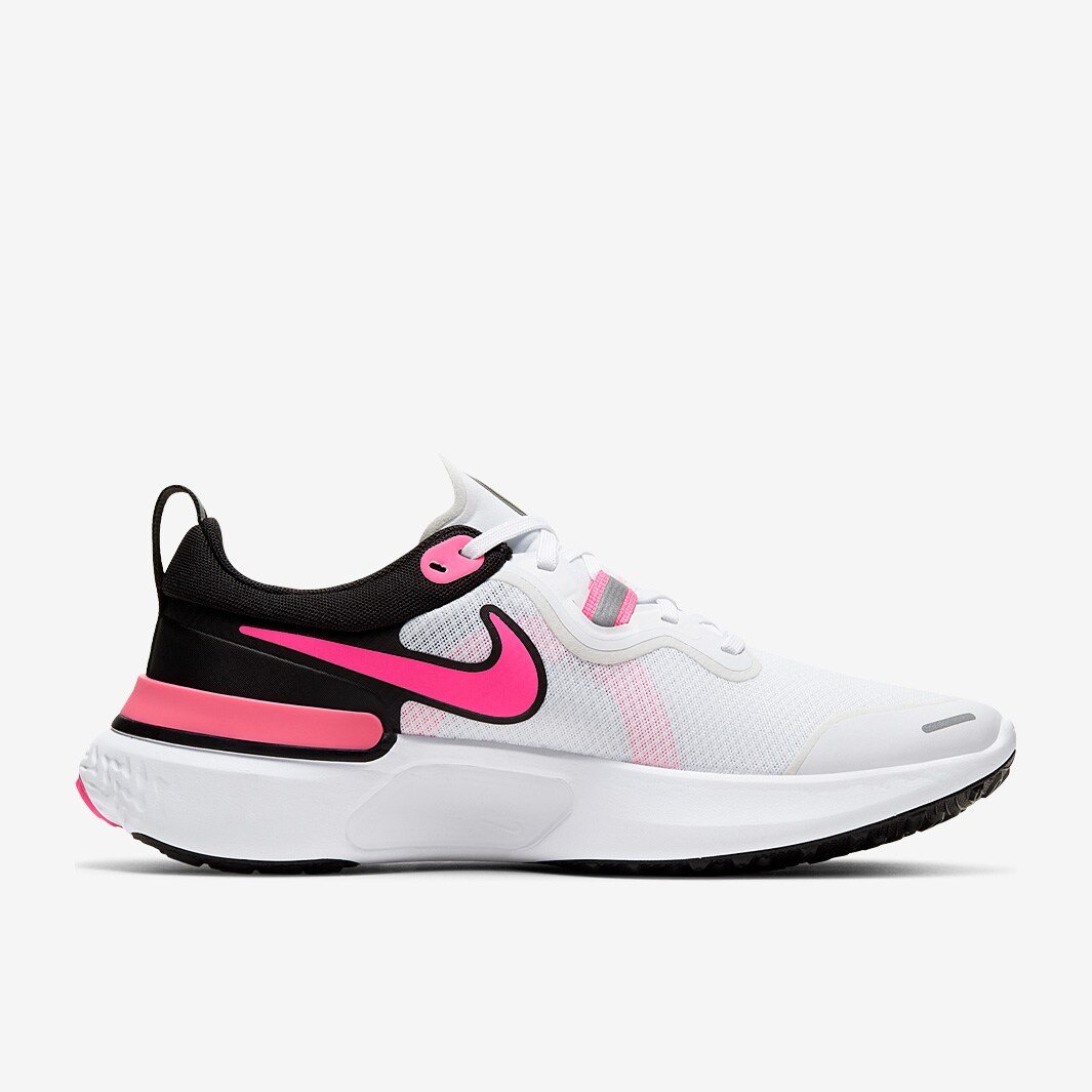 Nike Womens React Miler - White/Pink Blast-Black - Womens Shoes