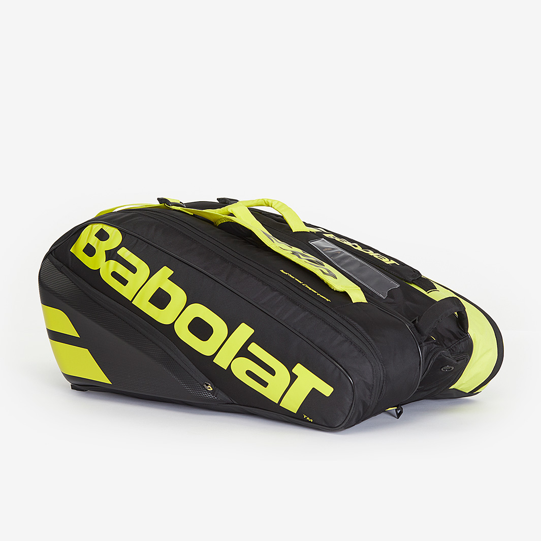 Babolat Pure Aero 12 Racket Bag - Black/Yellow - Bags & Luggage | Pro ...
