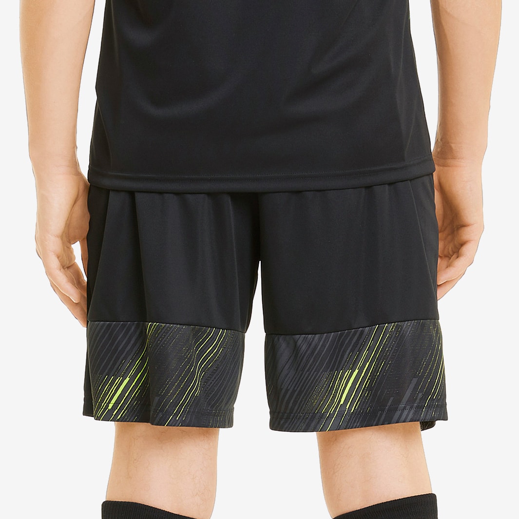 Puma Individual Cup Shorts - Black/Yellow Alert - Bottoms - Mens Clothing