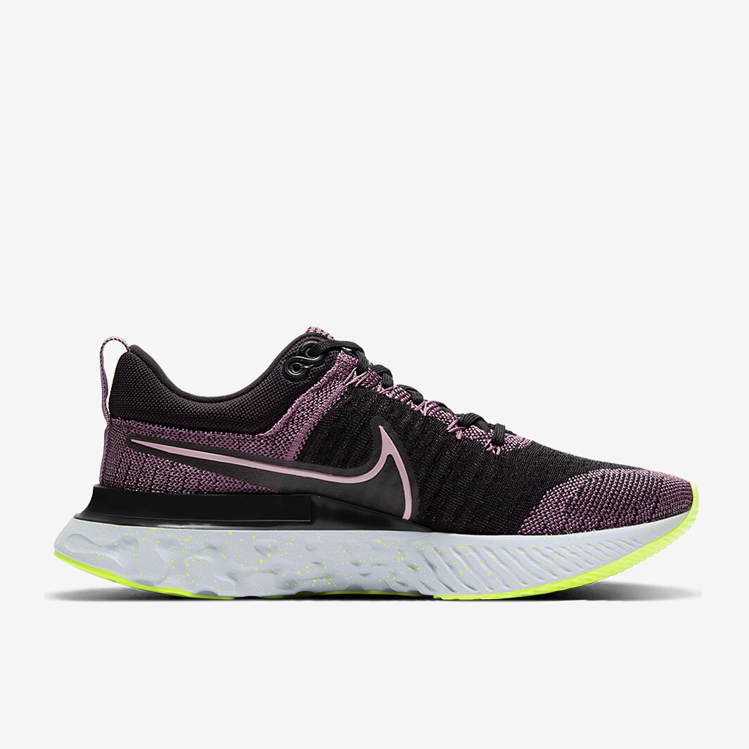 Nike Womens React Infinity Run Flyknit 2 - Violet Dust/Elemental Pink-Black-Cyber - Womens Shoes