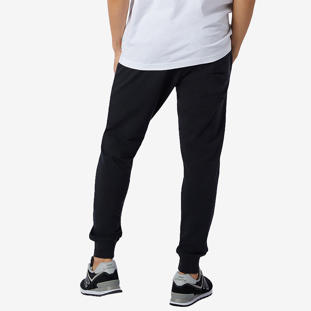 New Balance Essential Stack Logo Slim Sweatpant - Black - Mens Clothing
