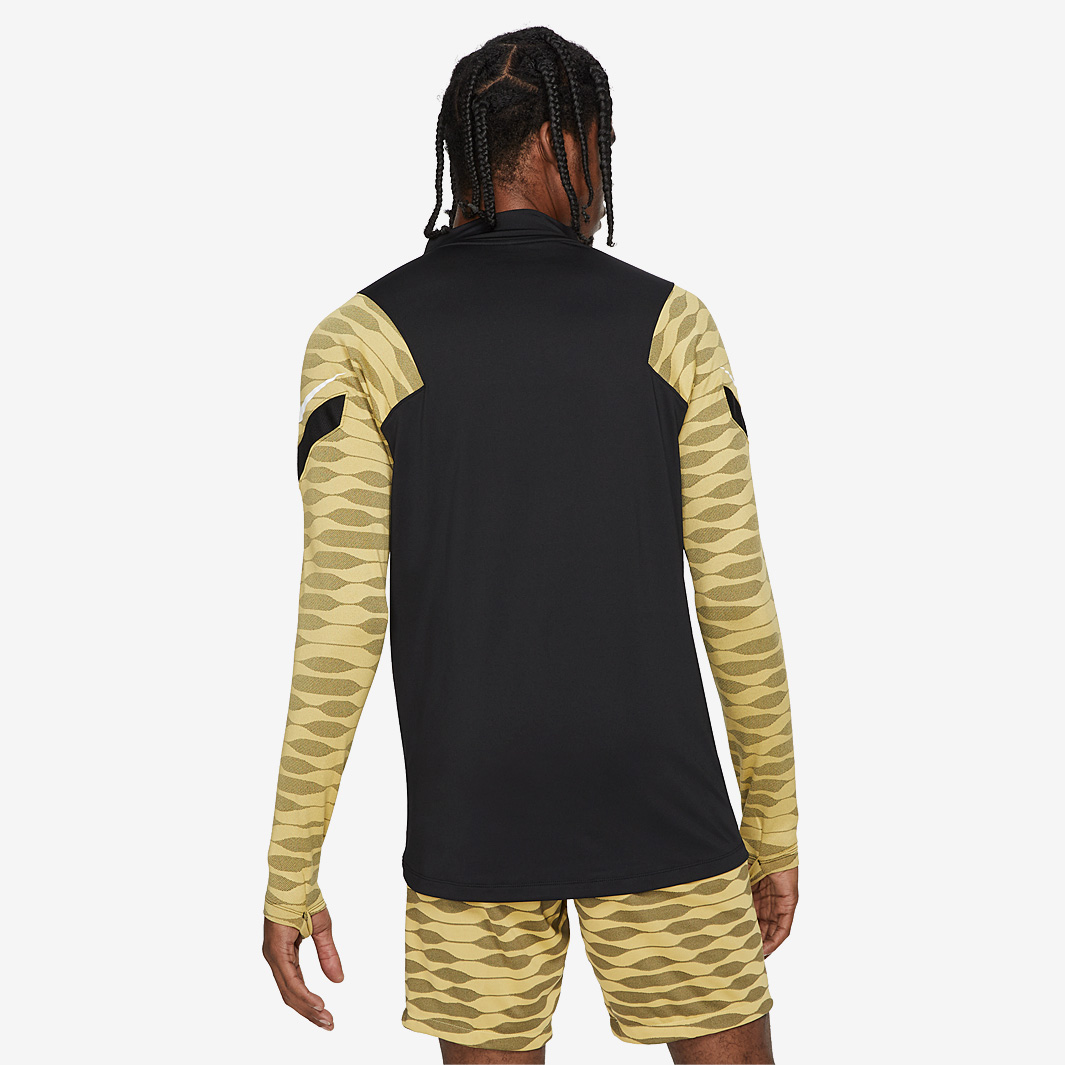 Nike Dry Strike 21 Drill Top - Schwarz/Saturn Gold/Schwarz/Weiß ...