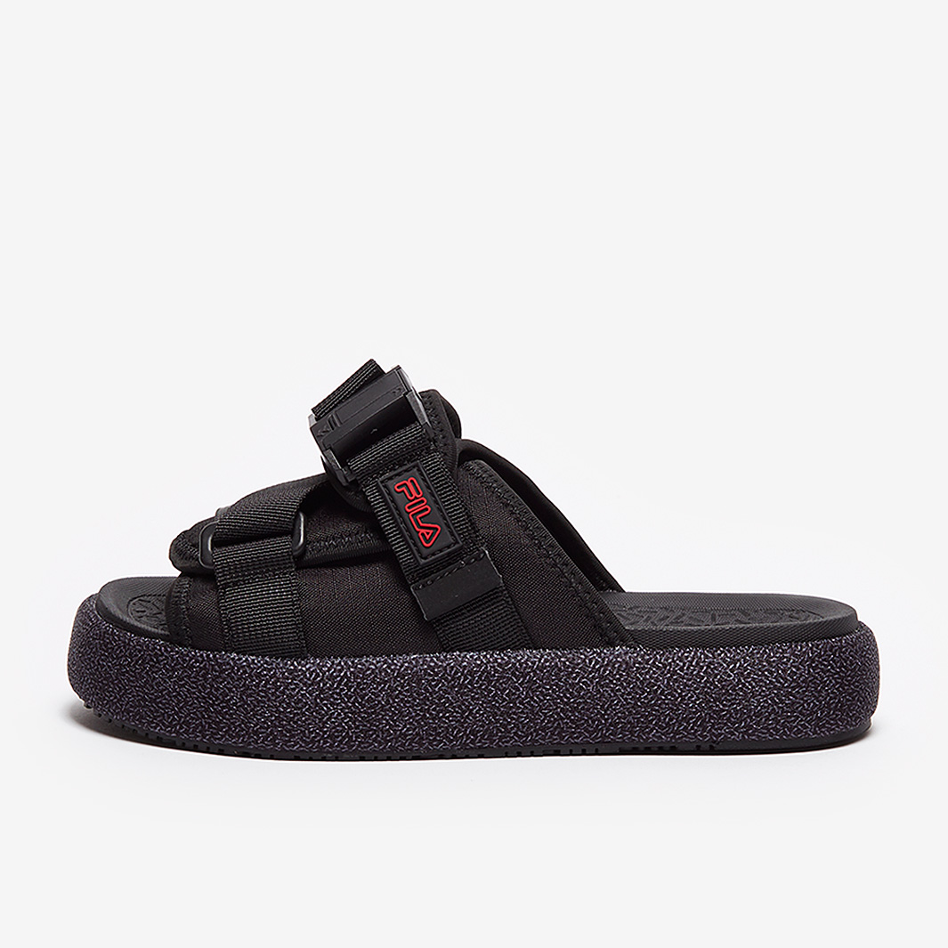 FILA Womens Atlas Sandal - Black/Red/Black - Trainers - Womens Shoes