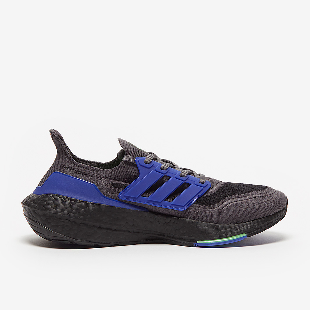 adidas Ultraboost 21 - Grey Five/Core Black/Screaming Green - Mens Shoes