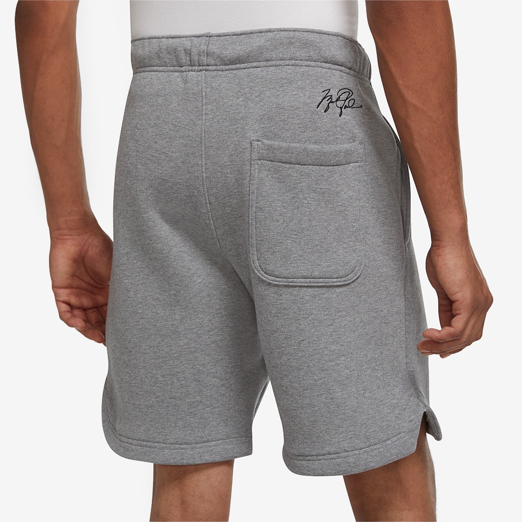 Shorts Jordan Essentials Fleece - Carbone Heather/Bianco ...