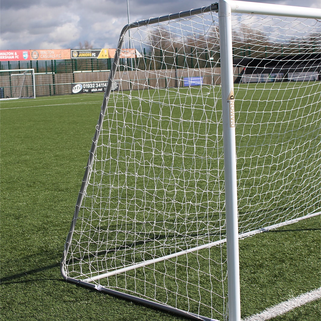 Diamond Folding Sides Aluminium 12 x 6 Goal - White - Goals