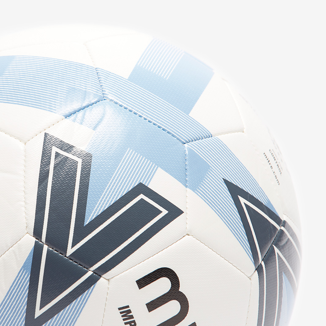 Mitre 21 Impel Lite 360 Football - White/Sky Blue/Black - Footballs ...