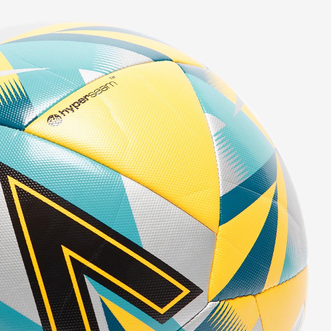 Mitre 21 Ultimatch Plus Football - Yellow/Silver/Aqua Blue/Black ...