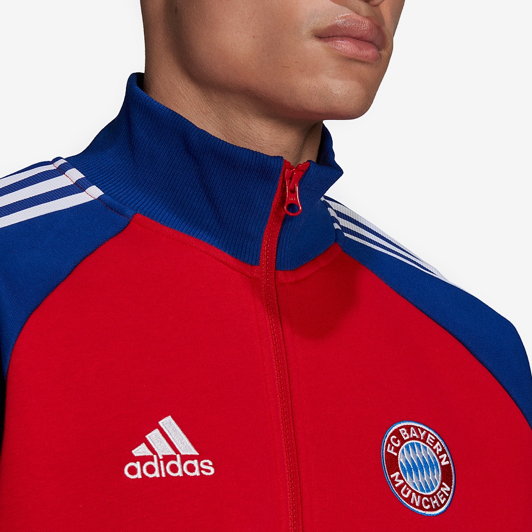 adidas FC Bayern Munich 21/22 Anthem Jacket - True Red/Mystery Ink ...