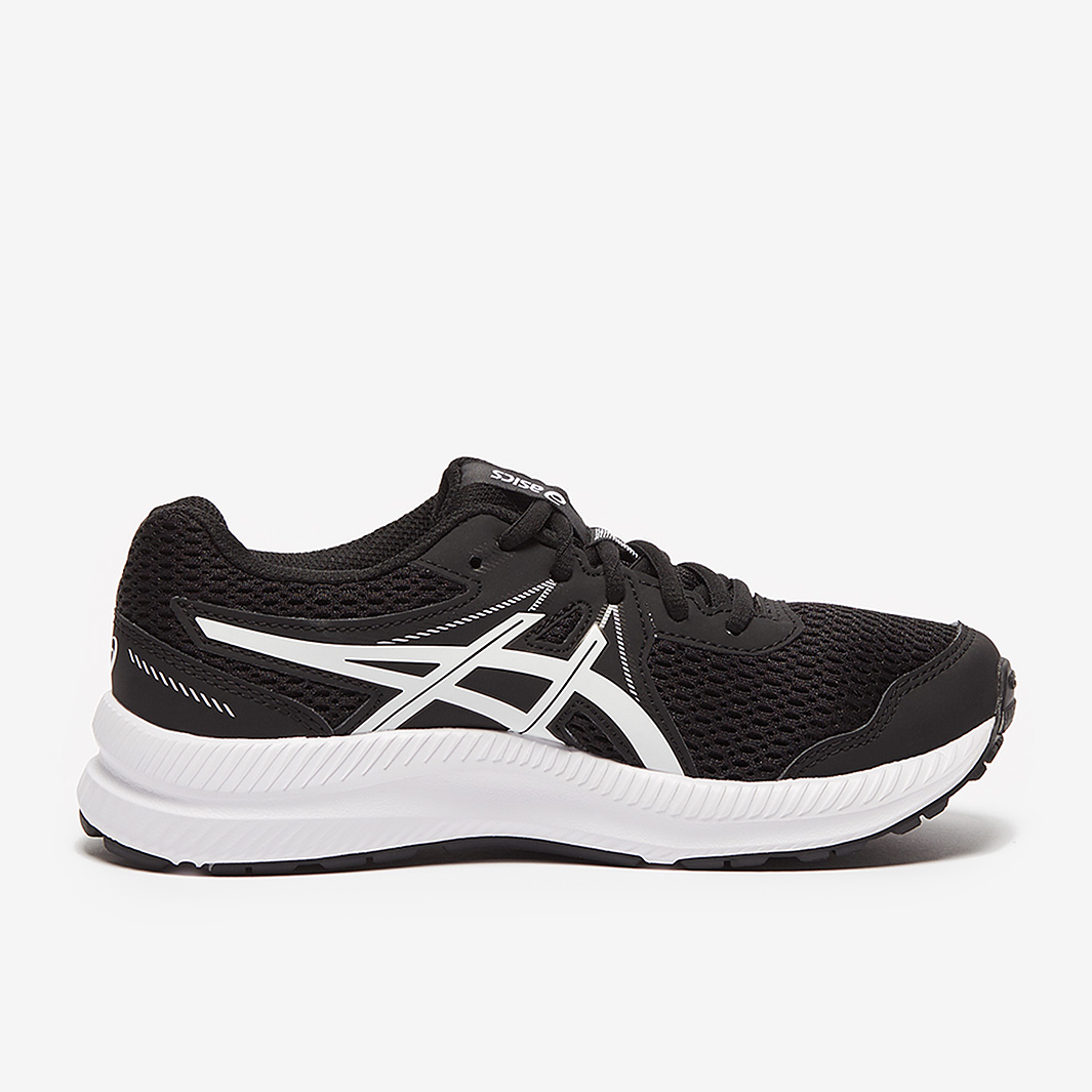 ASICS Contend 7 Older Kids (GS) - Black/White - Boys Shoes