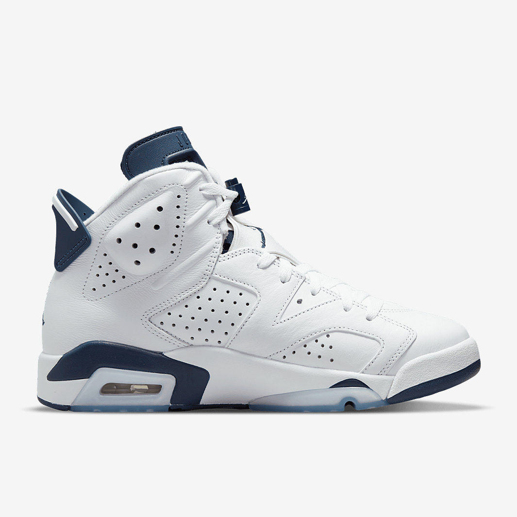 Air Jordan 6 Retro Midnight Navy - White/Midnight Navy - Mens Shoes ...