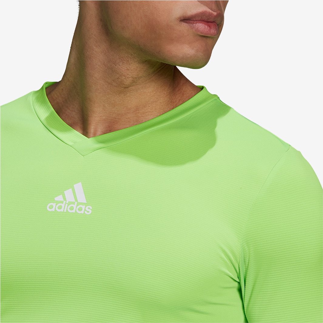 adidas Team Base Tee 21 - Team Solar Green - Mens Base Layer
