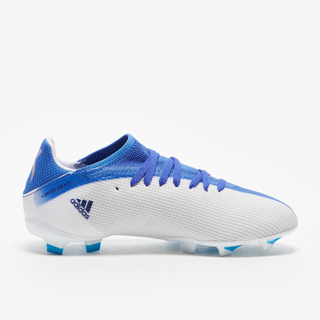 adidas Kids X Speedflow.3 FG - White/Legacy Indigo/Hi-Res Blue - Junior ...