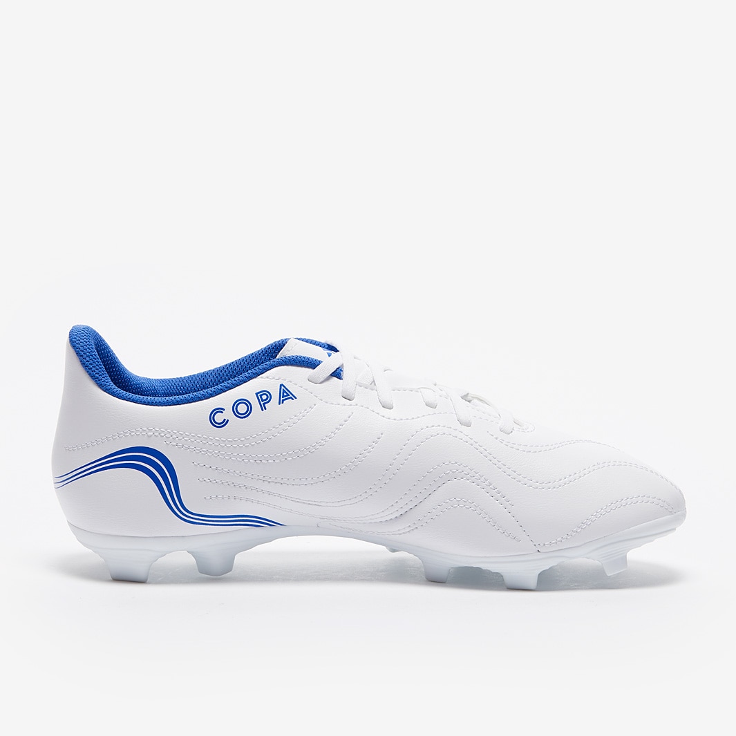 adidas Copa Sense.4 FxG - White/Hi-Res Blue/Legacy Indigo - Mens Boots