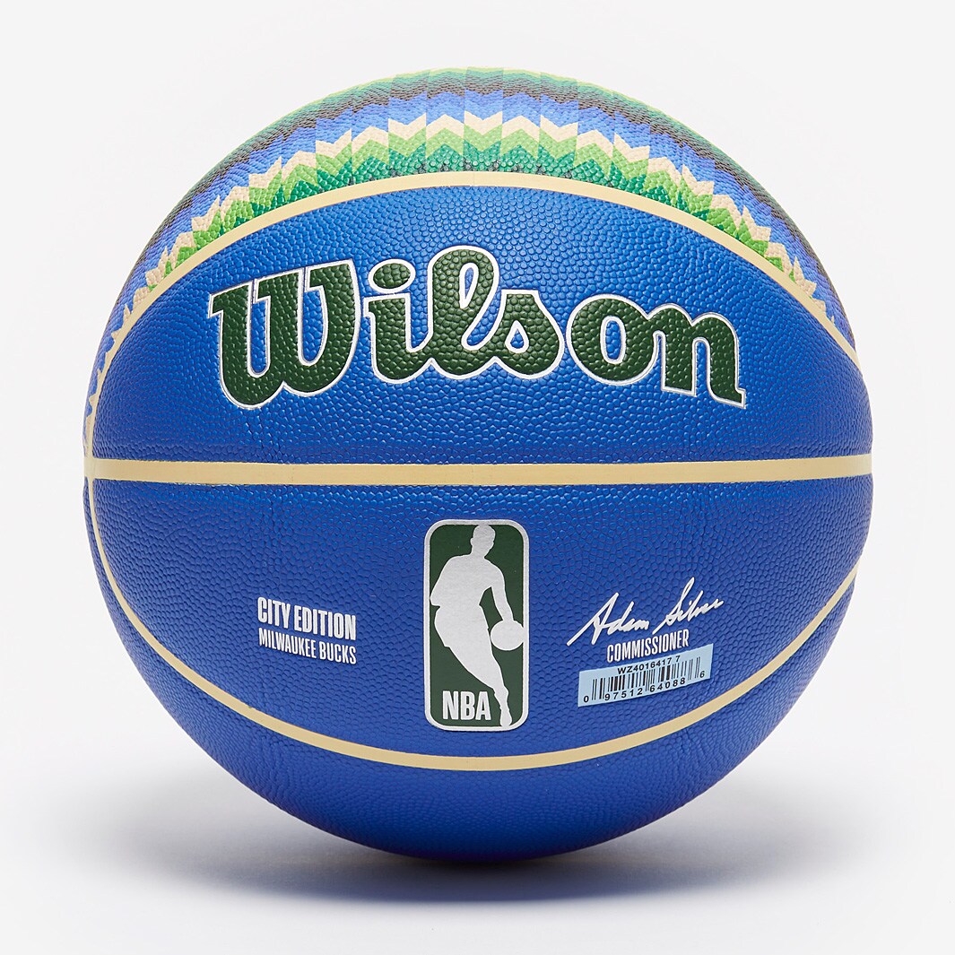 Wilson NBA Milwaukee Bucks City Edition Collector - Size 7 - Basketballs