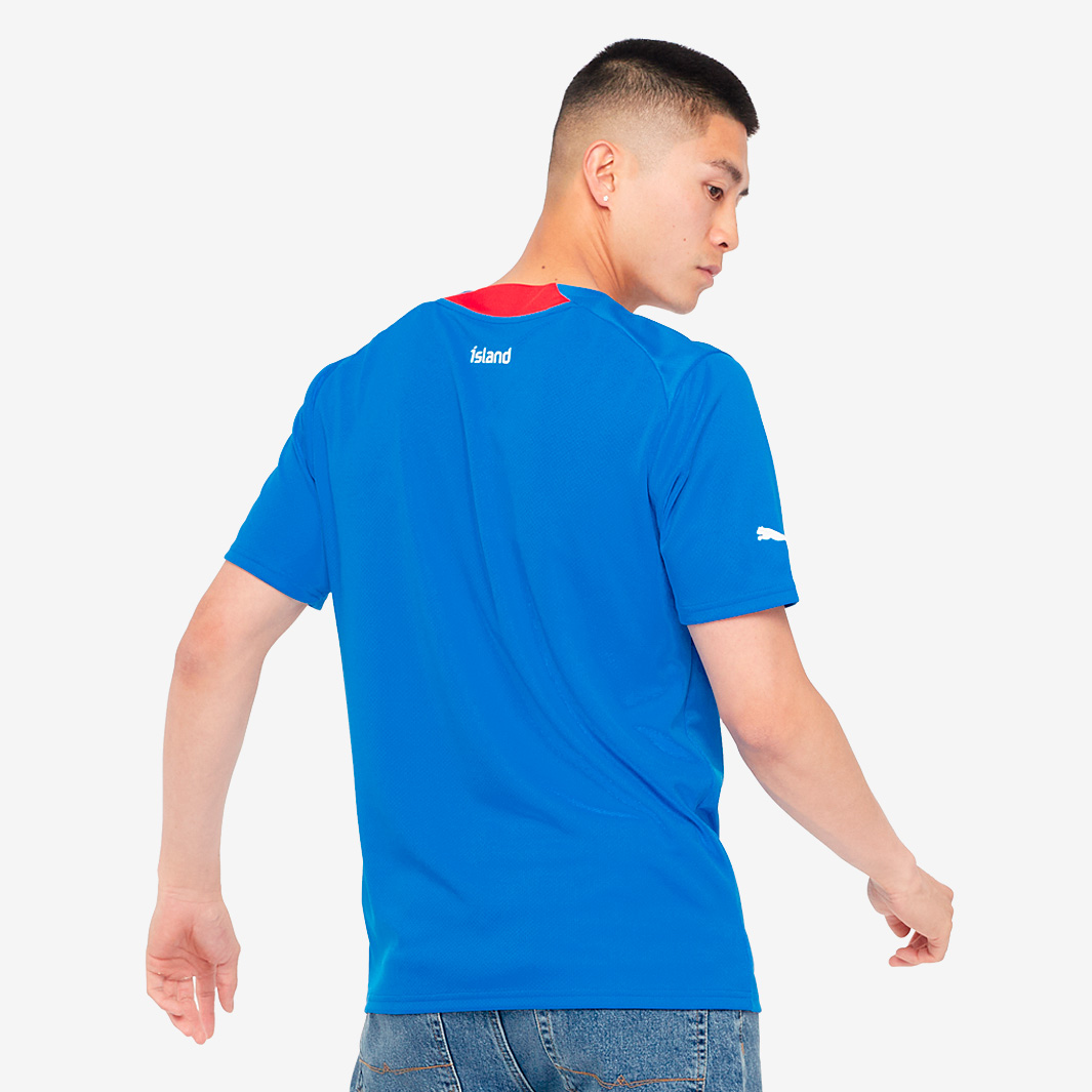 Puma Iceland 2022 Replica Home Shirt - Electric Blue Lemonade - Mens ...