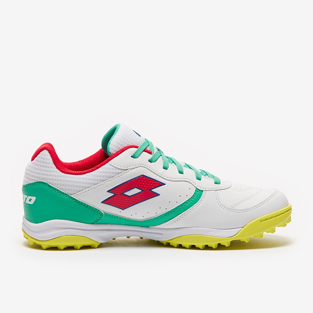 Lotto Tacto 300 VII Turf - White/Red Poppy/Green - Mens Boots | Pro ...