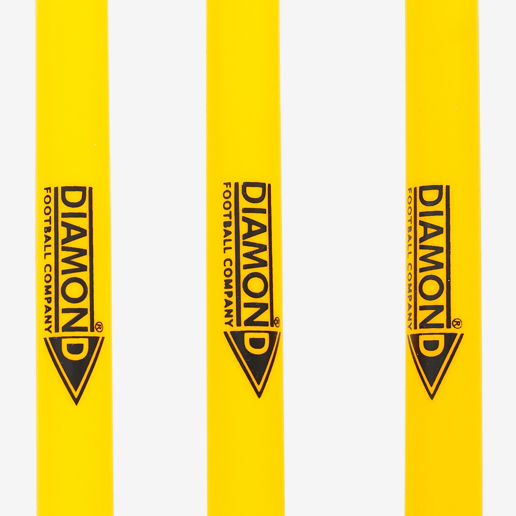 Diamond 1M Agility Pole Set (10 In A Carry Bag) - Yellow - Coaching Aids
