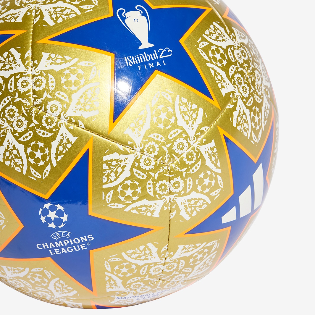 Ballon adidas 2023 UEFA Champions League Club - Or Métallique/Blanc/Bleu Royal Equipe/Orange ...