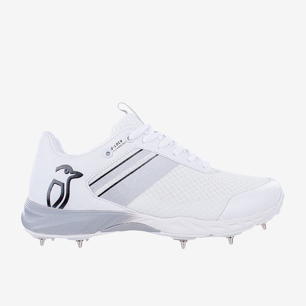 Kookaburra KC 2.0 Cricket Spikes - White/Grey - Mens Shoes
