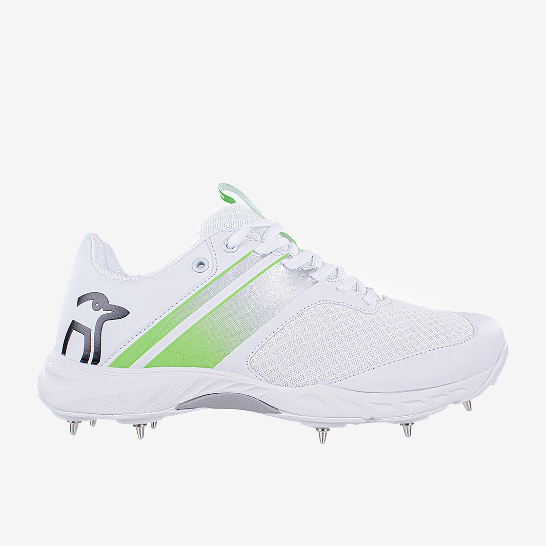 Kookaburra KC 3.0 Cricket Spikes - White/Green - Mens Shoes