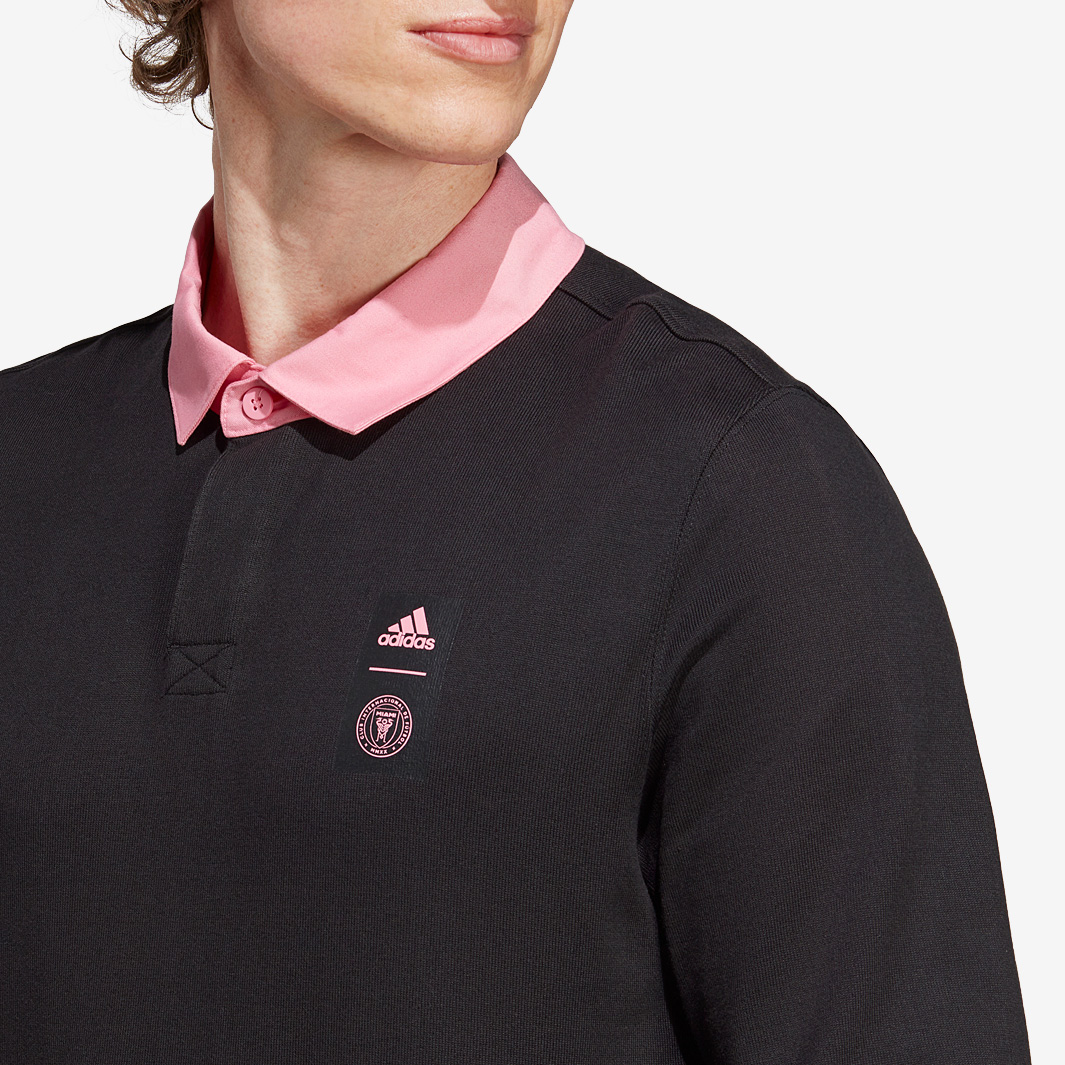 adidas Inter Miami 2023 Training V Neck Polo - Black - Mens Replica