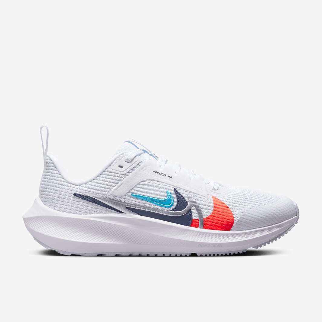 Nike Air Zoom Pegasus 40 PR Running Shoes - White/Multi-Colour-Football-Grey - Boys Shoes | Pro ...