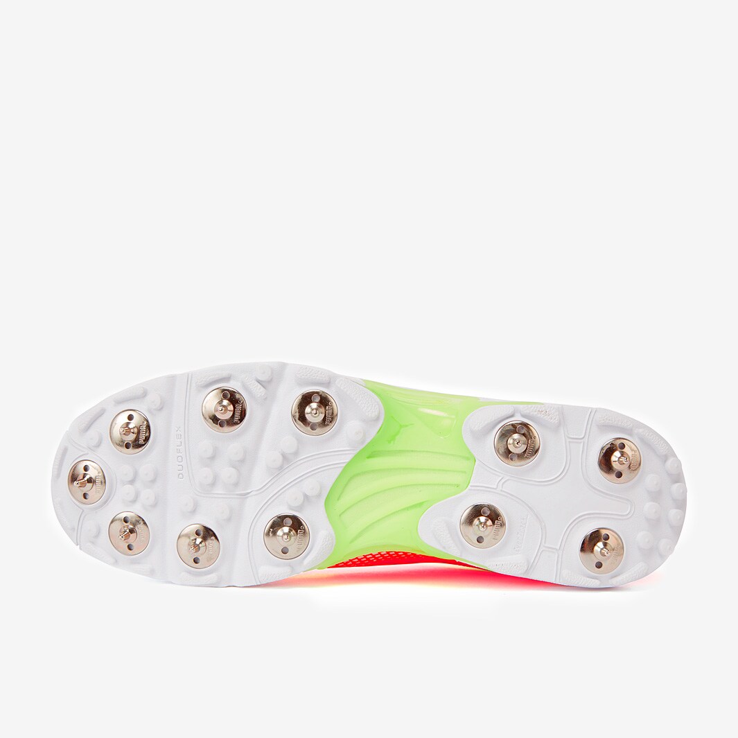 Puma evoSPEED 22.2 Cricket Spike - White/Orange/Yellow - Mens Shoes