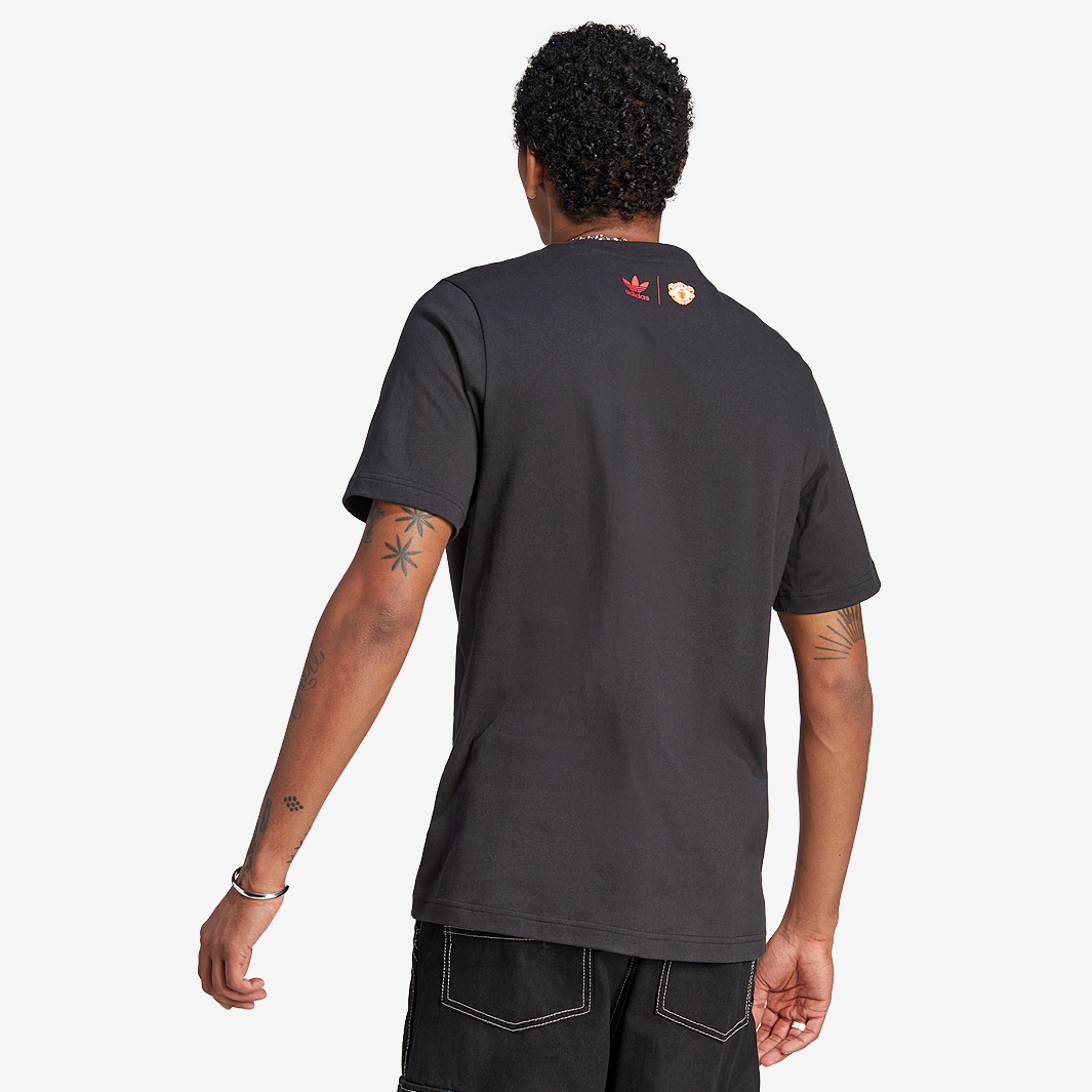 adidas Originals Manchester United Graphic Tee - Black - Mens Replica ...
