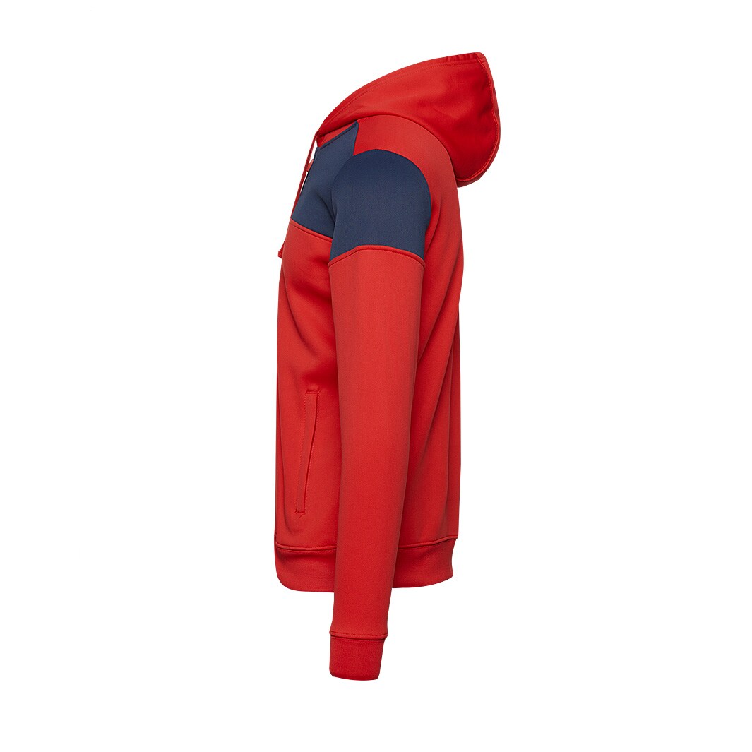Joma Crew V Zip-Up Hoodie - Red/Navy/White - Tops - Mens Football ...