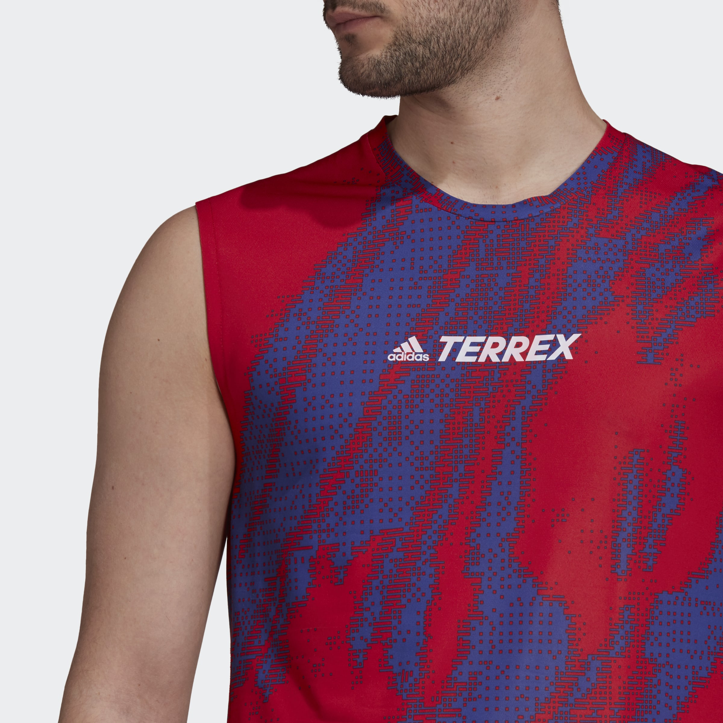 adidas Terrex Parley Agravic Trail Running Tank Top - Scarlet - Mens ...