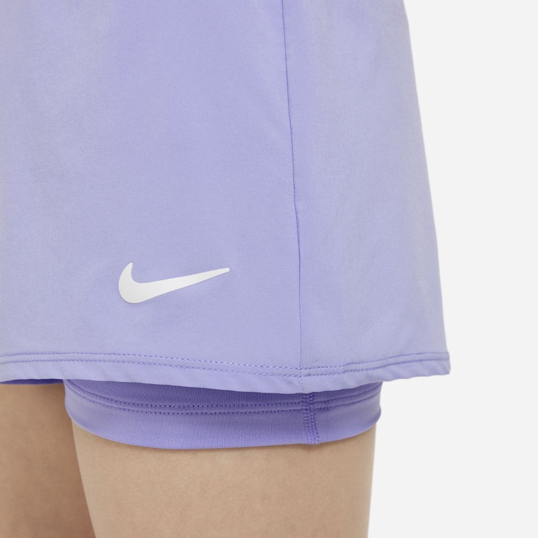 Nike Girls Court Dri-Fit Victory Shorts - Light Thistle/White - Girls ...