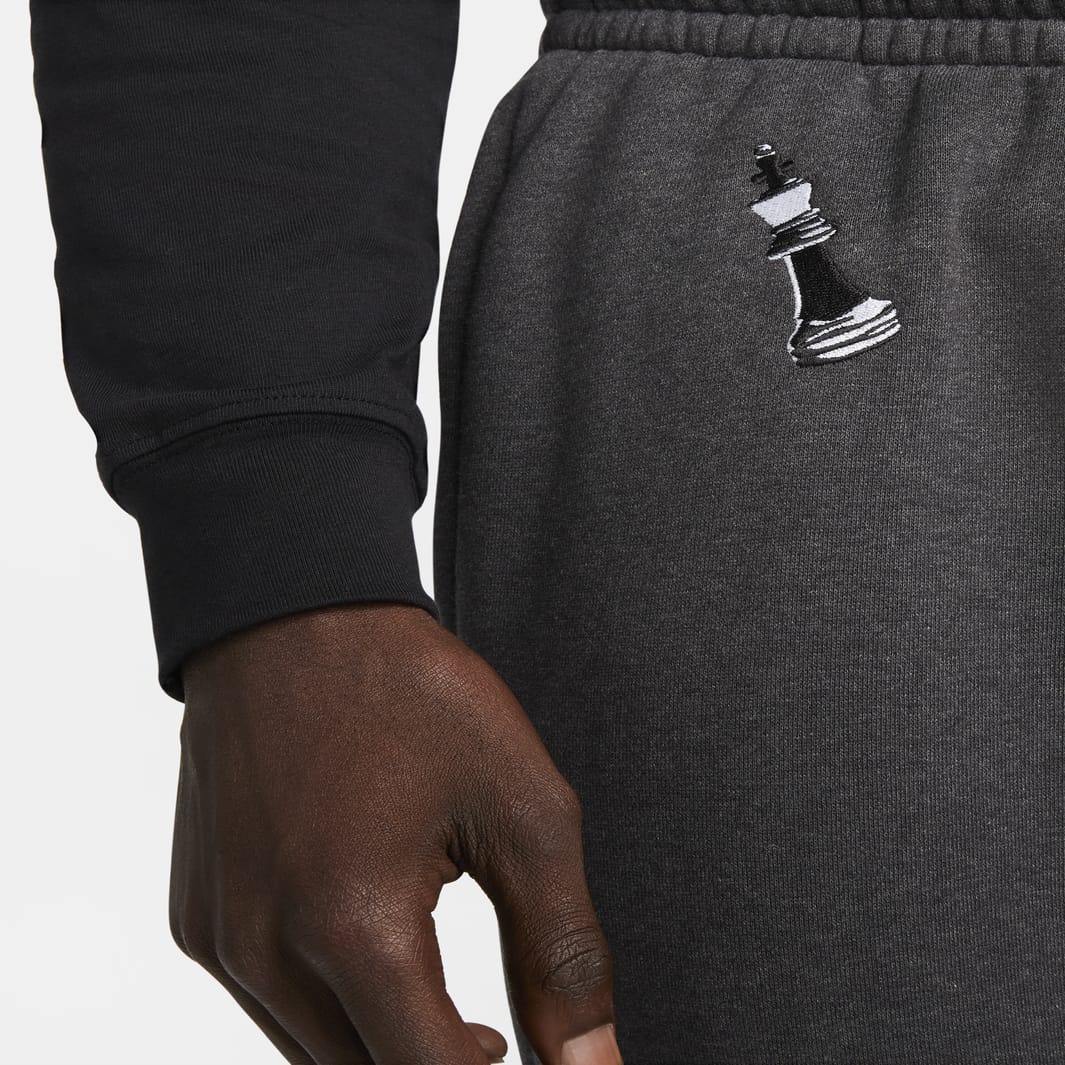 Nike LeBron Fleece Pants - Black Heather/Black - Mens Clothing