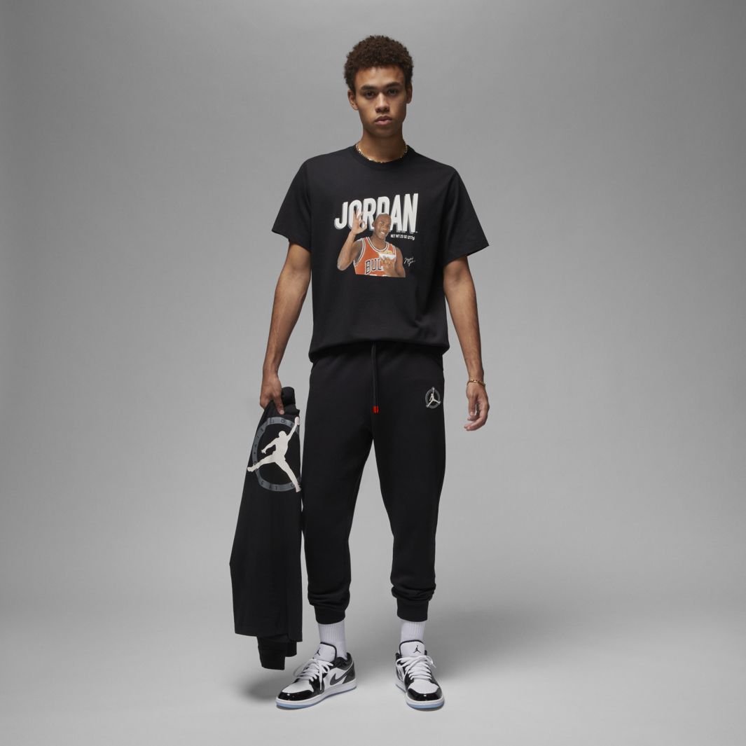 Jordan Flight MVP Photo Crew Shirt - Black/Phantom - Mens Clothing