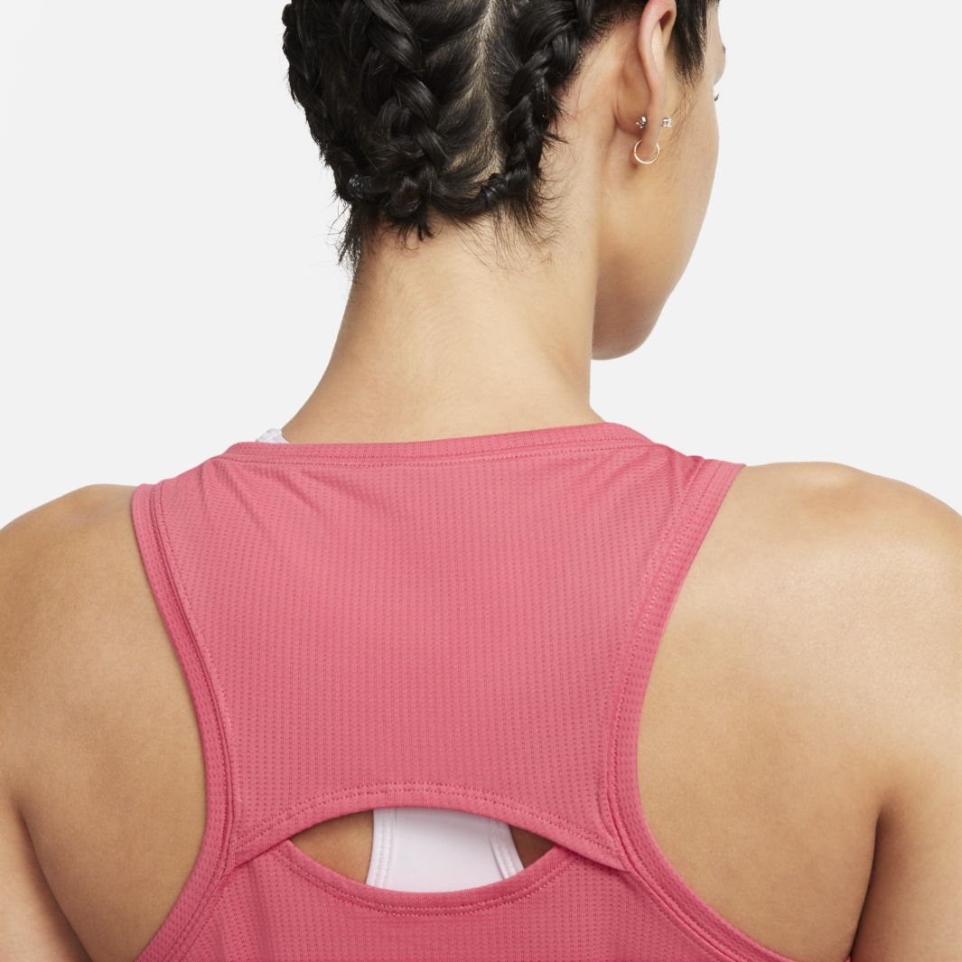 Nike Womens Court Victory Tank - Sea Coral/Black - Womens Clothing ...
